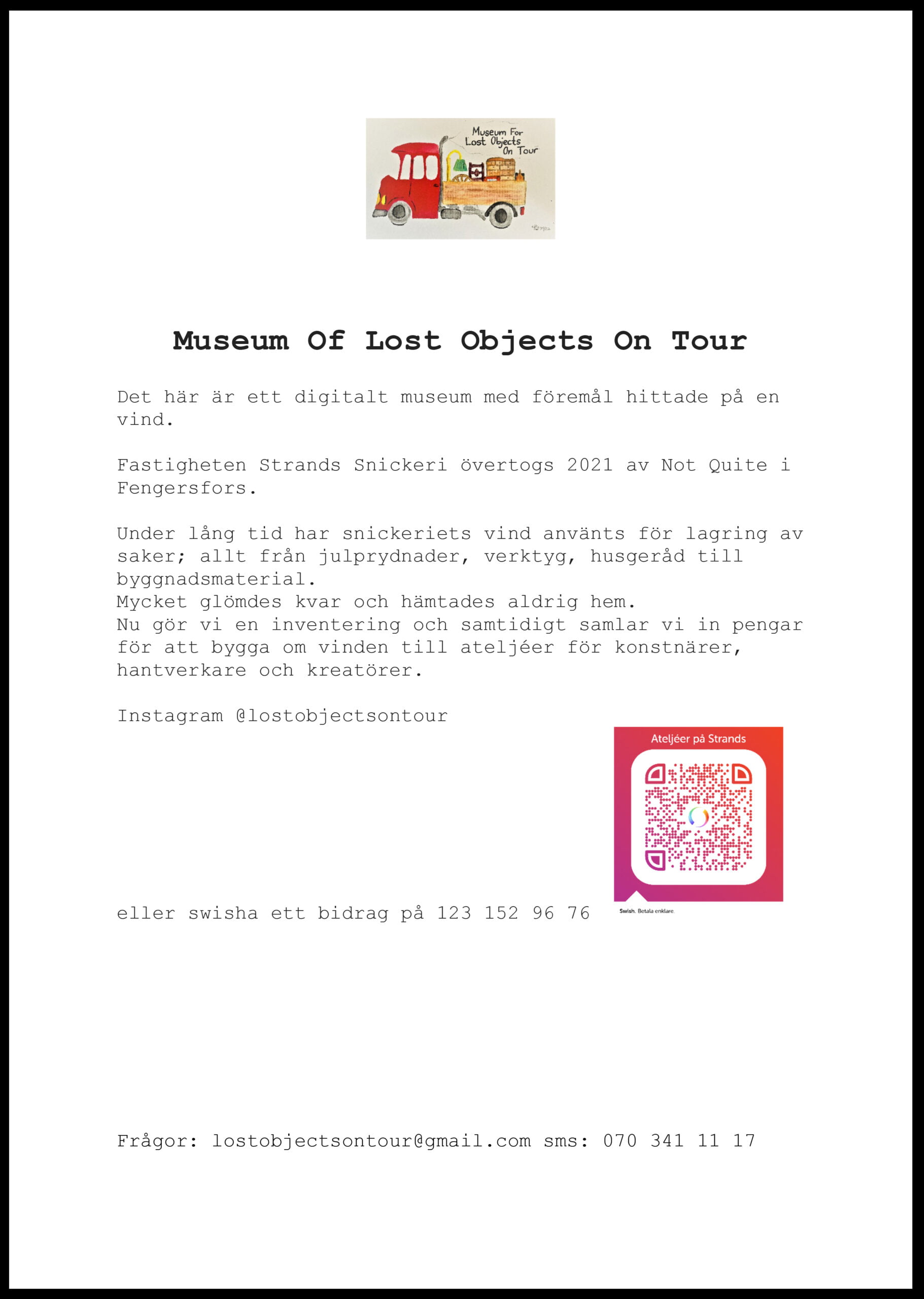 Museum Of Lost Objects On Tour | Not Quite